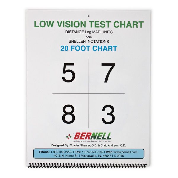Low Vision Distance Acuity Chart Ophthalmic Singapore
