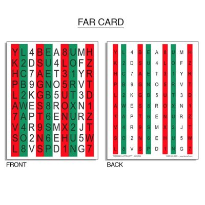 Red/Green Hart Chart – Accommodative Rock Chart Set – Ophthalmic Singapore